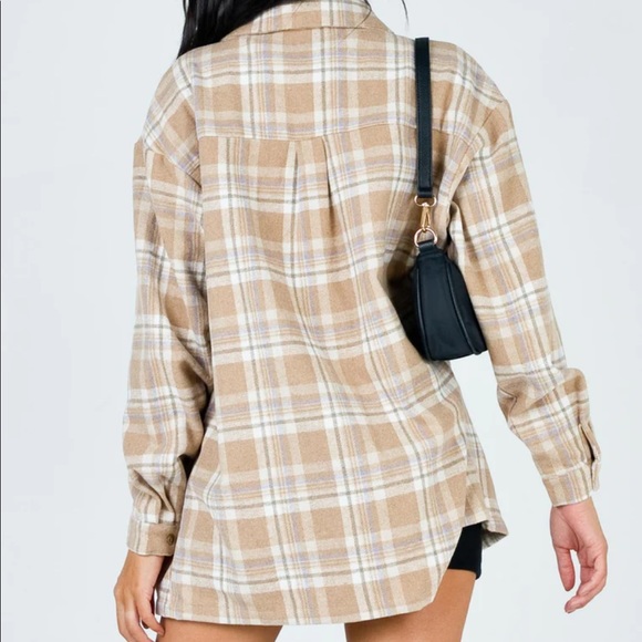 Princess Polly | Jackets & Coats | Princess Polly New With Tag Flannel ...